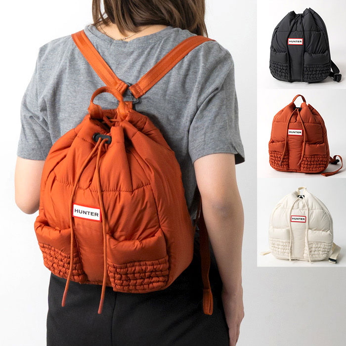 【楽天市場】HUNTER ハンター バックパック リュック UBB3706KBM SMOCKED PUFFER BACKPACK レディース ...