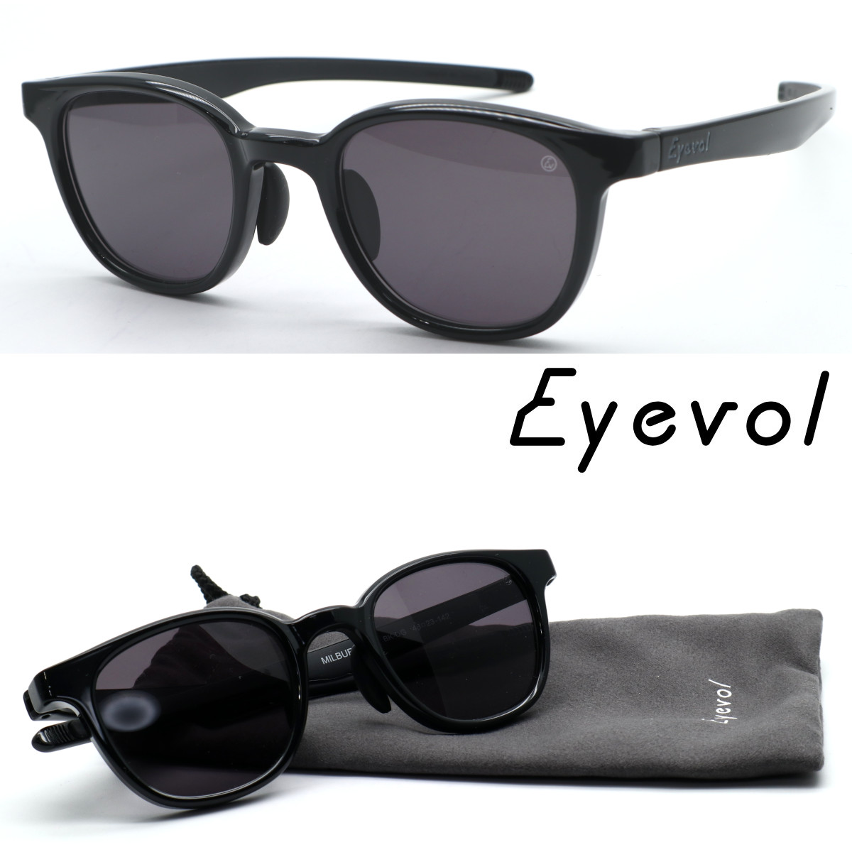 【楽天市場】【Eyevol】アイヴォル サングラス MILBURN(48) col.BK-DG 日本製 女子プロゴルファーをはじめとする様々なトップアスリートが着用する話題のスポーツサングラス ...