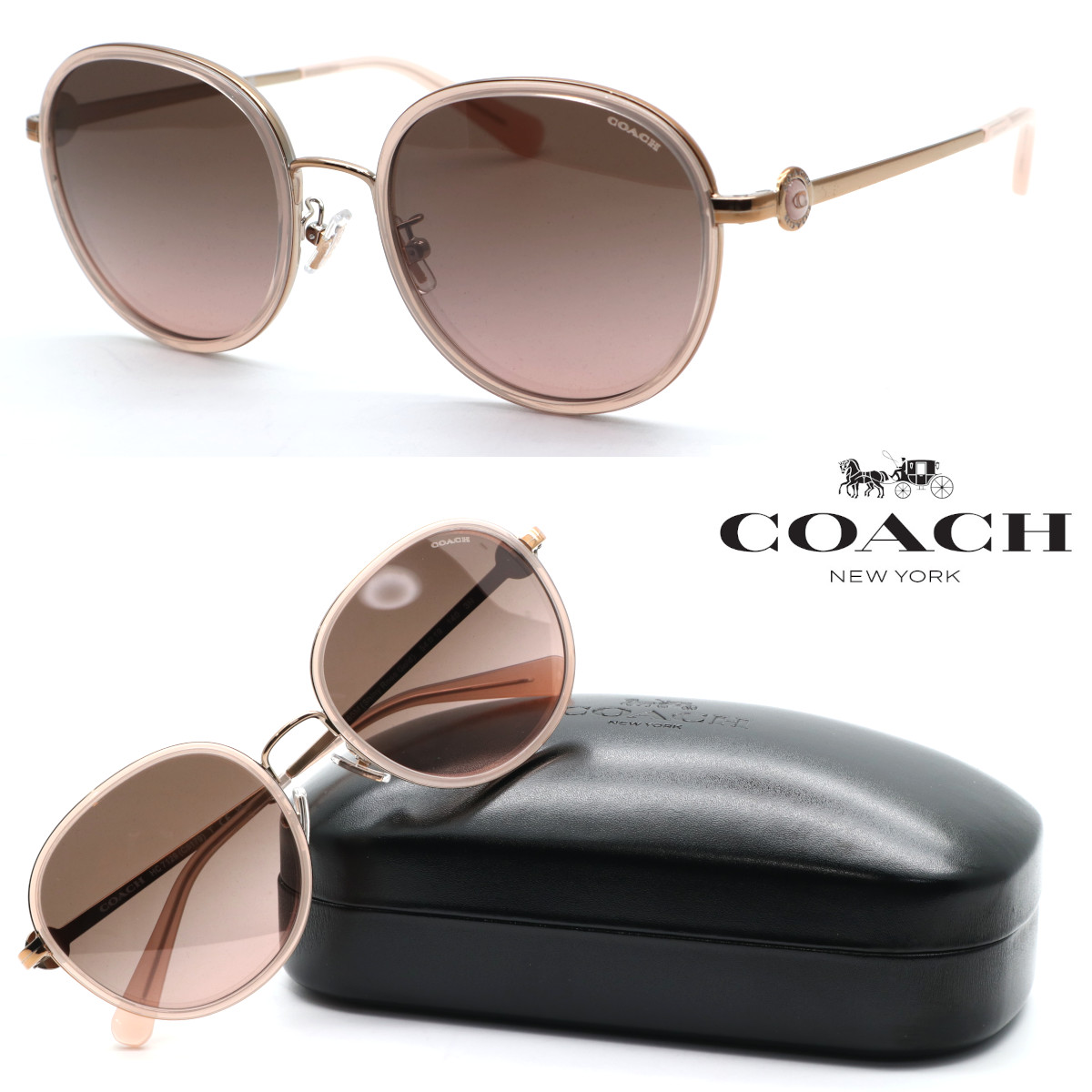 【楽天市場】【COACH】コーチ サングラス HC7129 col.56465M【ルックスオティカジャパン正規品】【送料無料】高級 レディース ...