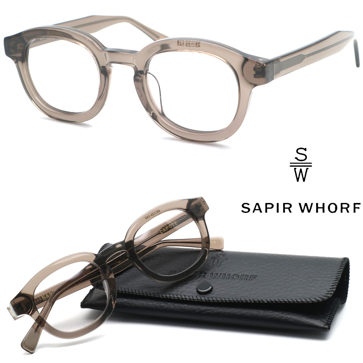 【楽天市場】【SAPIR WHORF】サピア ウォーフ model:CAPOTE col.CGY メガネ 度付又は度無レンズセット 【正規品 ...