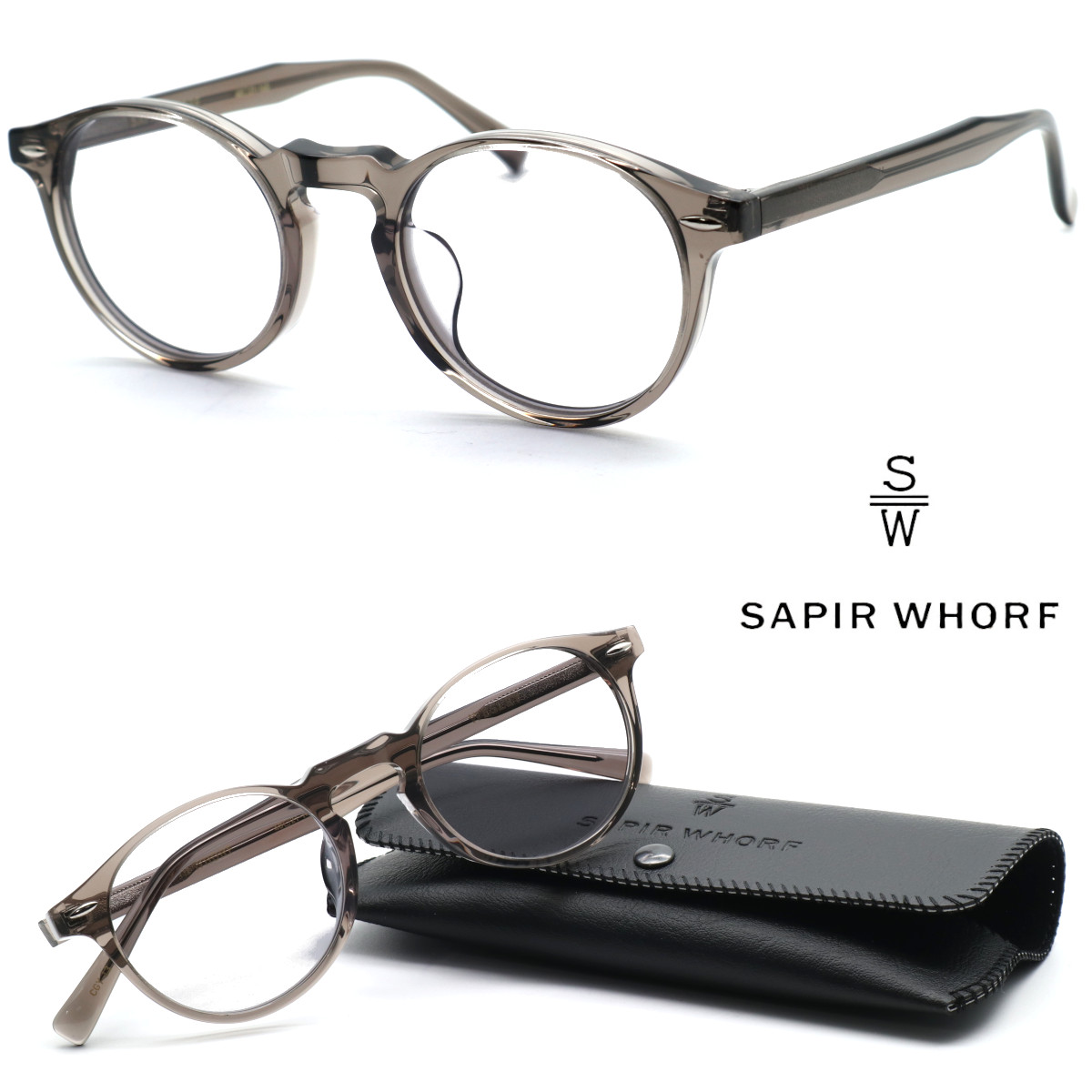 【楽天市場】【SAPIR WHORF】サピア ウォーフ model:WESLEY col.CGY メガネ 度付又は度無レンズセット 【正規品 ...