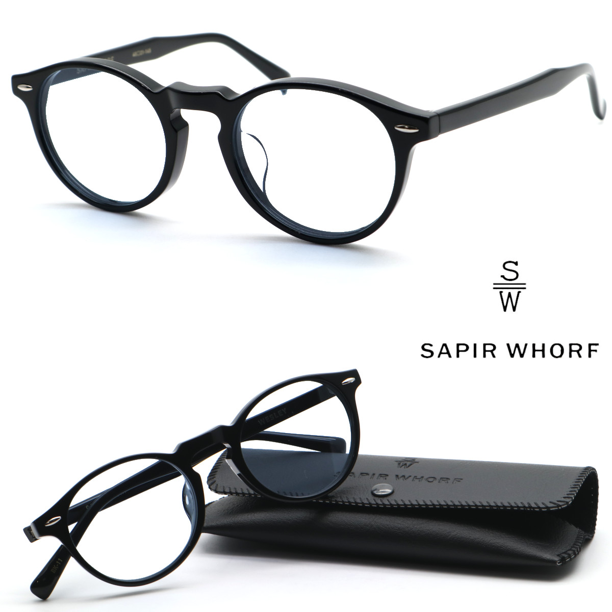 【楽天市場】【SAPIR WHORF】サピア ウォーフ model:WESLEY col.BK メガネ 度付又は度無レンズセット 【正規品 ...