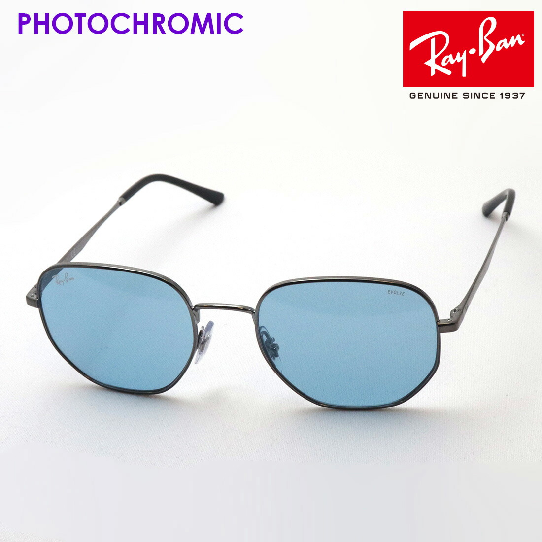 【楽天市場】アウトレット レイバン 調光レンズ 調光サングラス 正規品 EVOLVE ラウンドメタル Ray-Ban RB3682 004Q2 ...