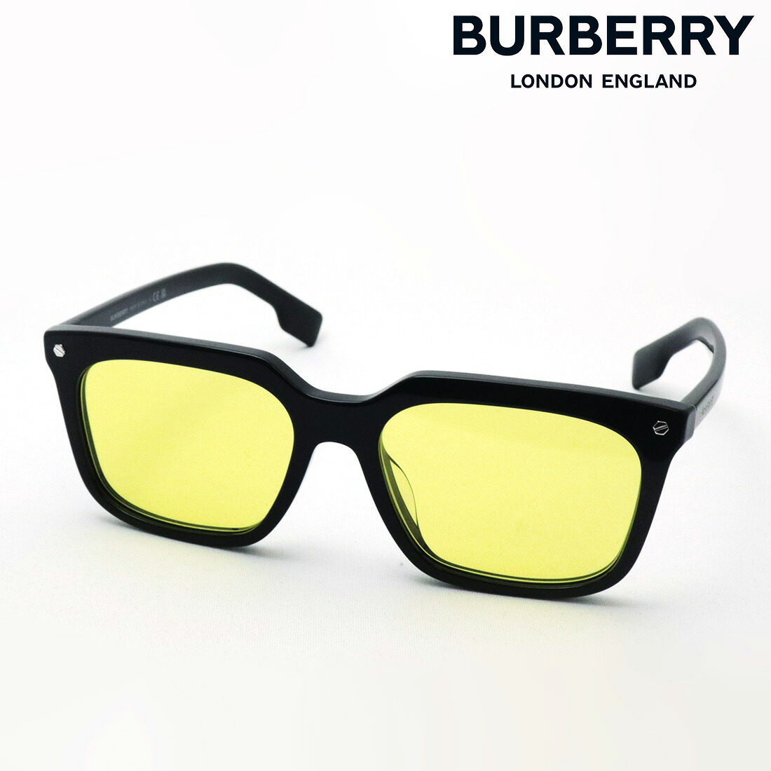 【楽天市場】【バーバリー サングラス 正規販売店】 BURBERRY BE4337F 300185 CARNABY カーナビー Made In Italy スクエア ブラック系：グラスマニア ...