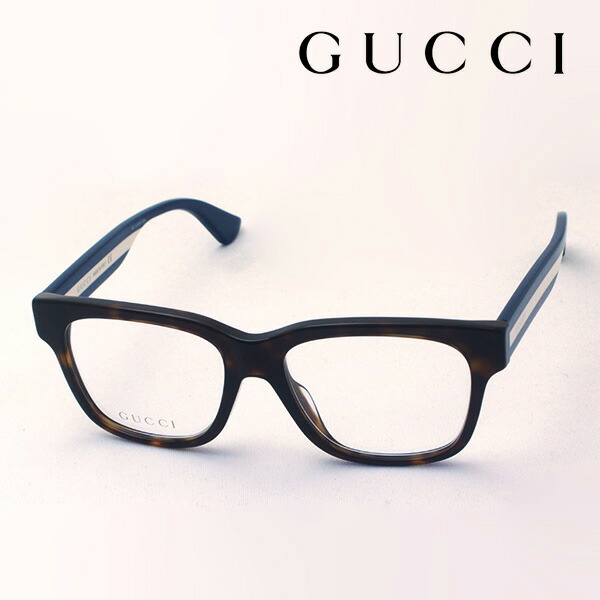 【楽天市場】【グッチ メガネ 正規販売認定店】 GUCCI GG0342OA 002 伊達メガネ 度付き 眼鏡 WEB FRAME Made In Italy スクエア トータス系：グラス ...