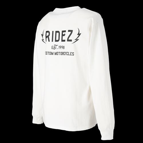 【楽天市場】RIDEZ ライズ 【4527625114005】 RIDEZ THUNDER LOGO L/S TEE WH XL RD7004 ...