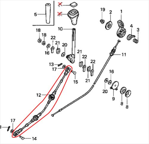 【楽天市場】Honda(ホンダ) ホンダ除雪機純正パーツ チェンジケーブル 対応機種SB665、SB690 80050-775-023 ...