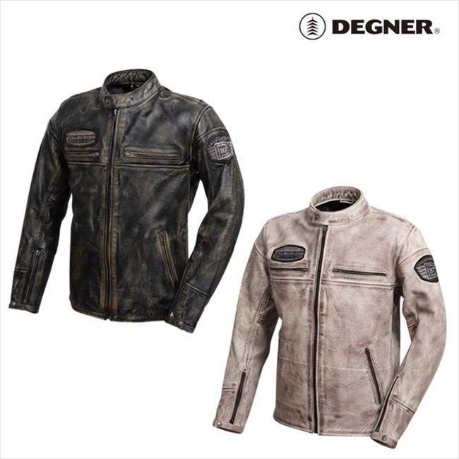 【楽天市場】デグナー DEGNER 22WJ-5 レザーヴィンテージジャケット ブラック/アイボリー M-2XL メンズ 秋 冬 バイク：GLOBAL MOTO