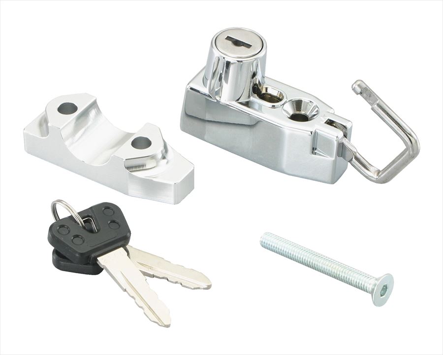 【楽天市場】【4990852122967】 80-564-90060 ヘルメットホルダー シルバー/メッキ KITACO(キタコ ...