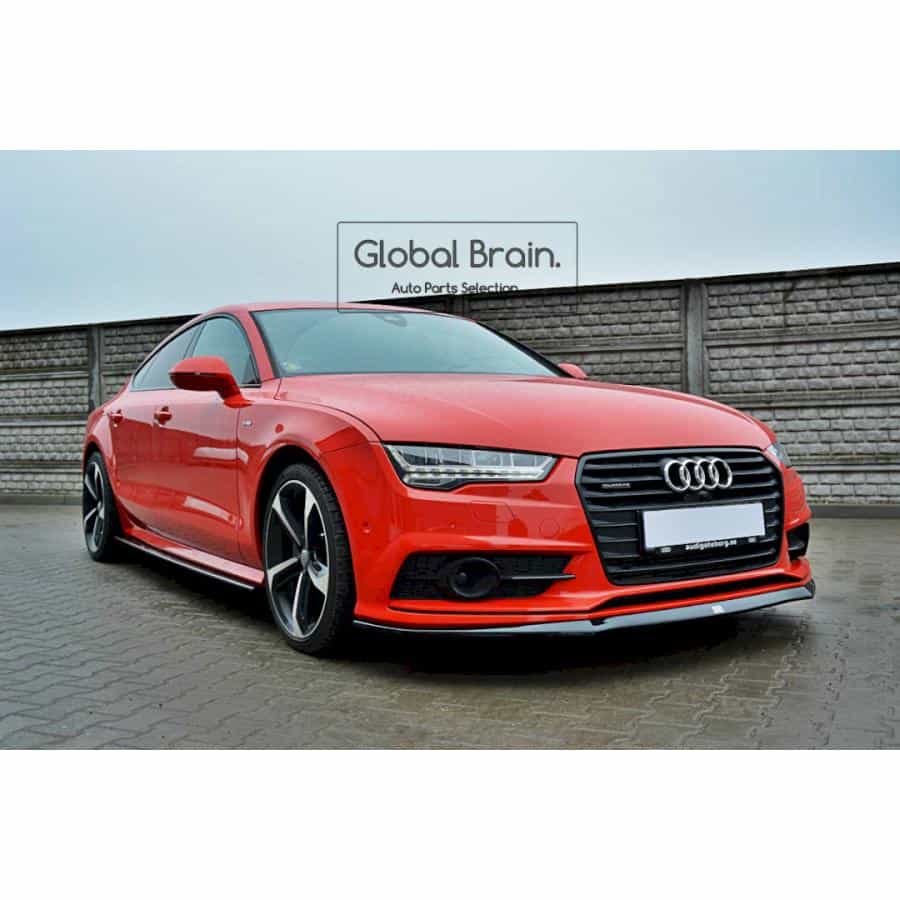 【楽天市場】アウディ A7 Sライン S7 4g 後期 フロント リップ スポイラー エアロ Audi スプリッター ディフューザー エアロ