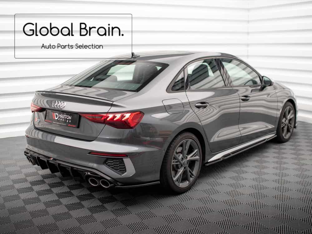 【楽天市場】アウディ Rs3 8y セダン リア サイド スプリッター スパッツ V2 Audi スプリッター ディフューザー エアロ