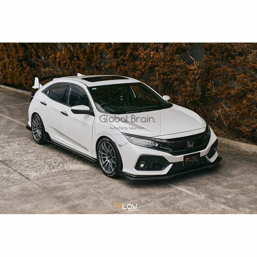 【楽天市場】ホンダ シビック FK7 ハッチバック - フロント リップ スポイラー / スプリッター ディフューザー エアロ パーツ flow design：グローバルブレイン