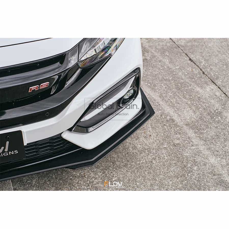 【楽天市場】ホンダ シビック FK7 後期 - フロント リップスポイラー用 エクステンション / スプリッター ディフューザー エアロ パーツ flow design：グローバルブレイン