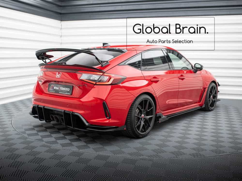 【楽天市場】ホンダシビック タイプR FL5 リア センター ディフューザー フィン+リア スパッツ +ウィングレット/ HONDA スプリッター ディフューザー エアロ パーツ カスタム ...