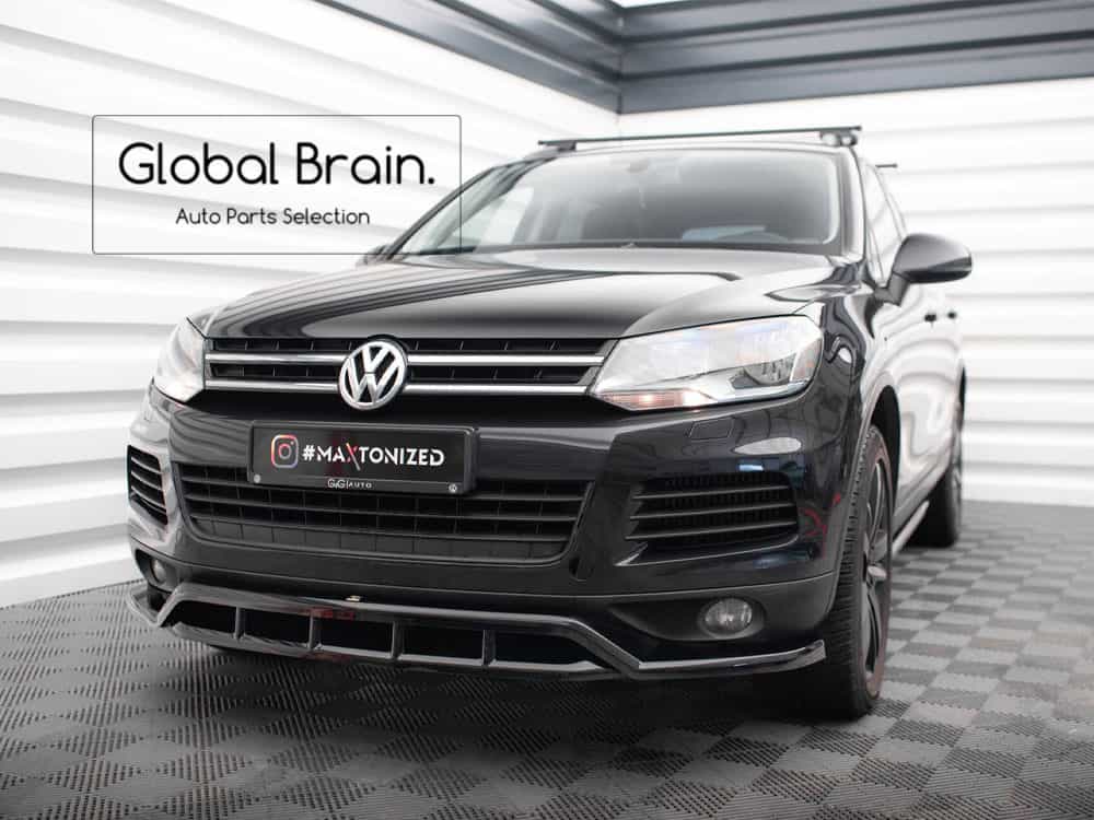 【楽天市場】フォルクスワーゲン トゥアレグ トウアレグ 7P 前期 フロント リップ スポイラー/ VW スプリッター ディフューザー エアロ ...