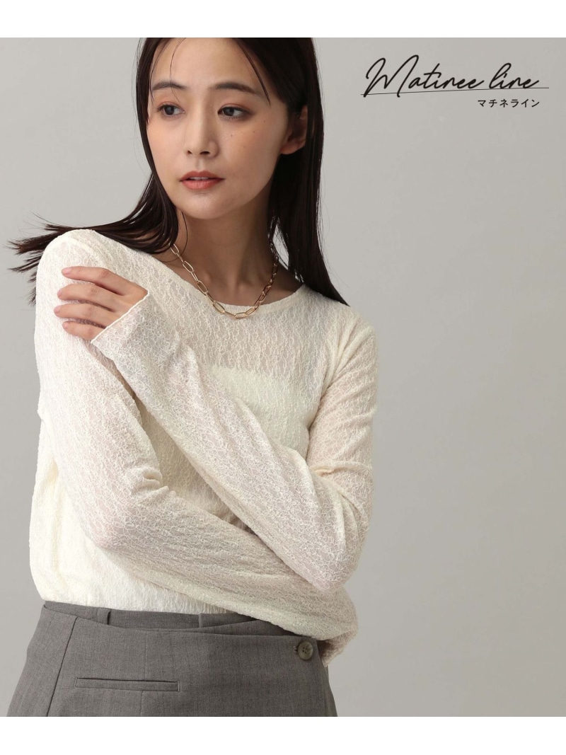 【楽天市場】【SALE／20%OFF】MATINEE LINE/レースシアー長袖T/288775 GLOBAL WORK グローバルワーク トップス カットソー・Tシャツ ブラック ホワイト ...