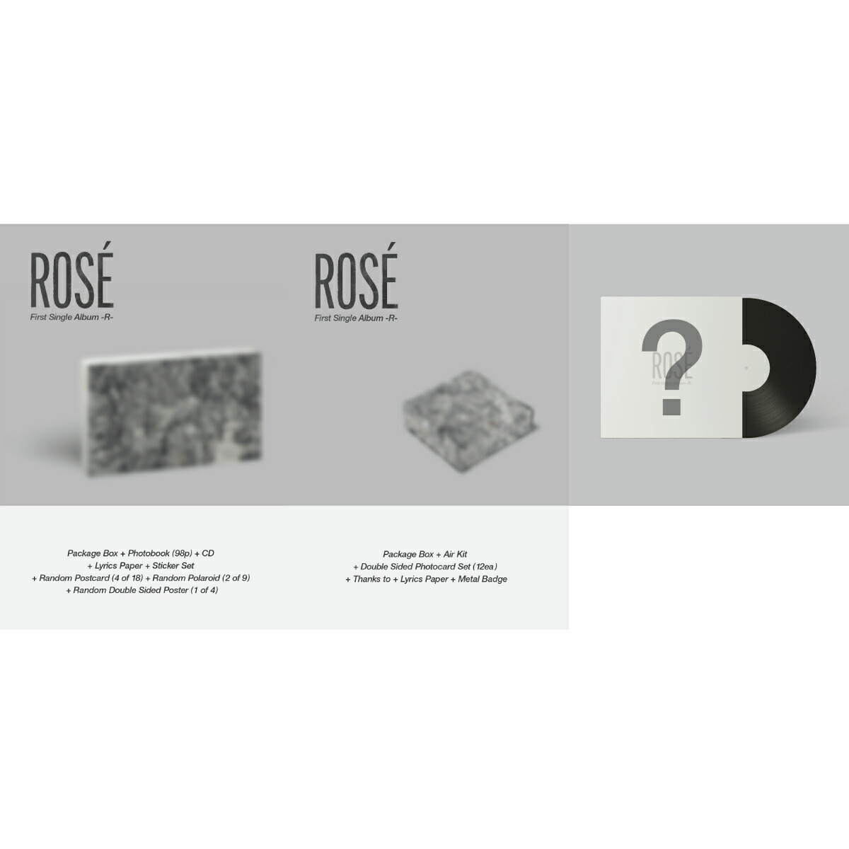 【楽天市場】【3種セット】【CD+AIR-KIT+LP】【和訳選択】BLACKPINK ROSE FIRST SINGLE ALBUM R ...