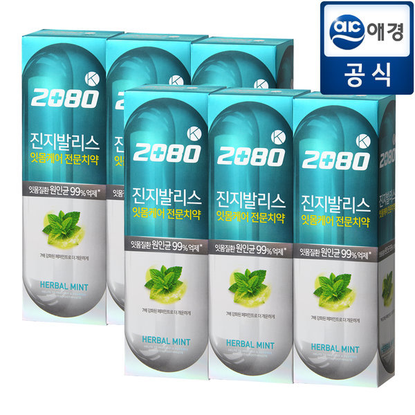 【楽天市場】2080 ジンジバリス 歯磨き粉 ハーバルミント 120gx6入：Gmarket JAPAN