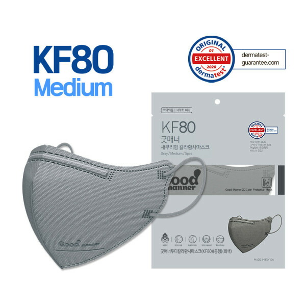 【楽天市場】グッメナー KF80 くちばし型マスク 中型グレー 50枚 夏用：Gmarket JAPAN