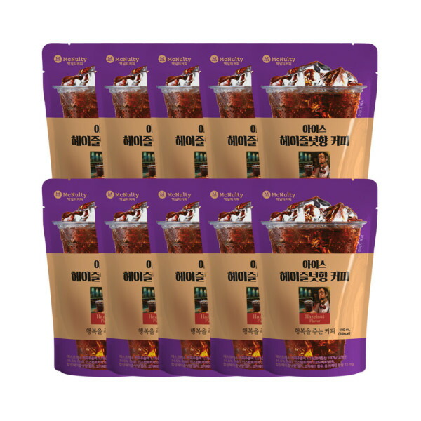 【楽天市場】【Mcnulty】 アイス ヘーゼルナッツの香り コーヒー 190mLx10パック (贈呈品なくなり次第、贈呈終了)：Gmarket JAPAN