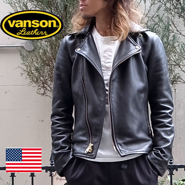 【楽天市場】【日本別注】 VANSON バンソン VANSON C2 ライダースジャケット 【ブラック】 vanson ライダース vanson ジャケット バンソン ライダース バンソン ...