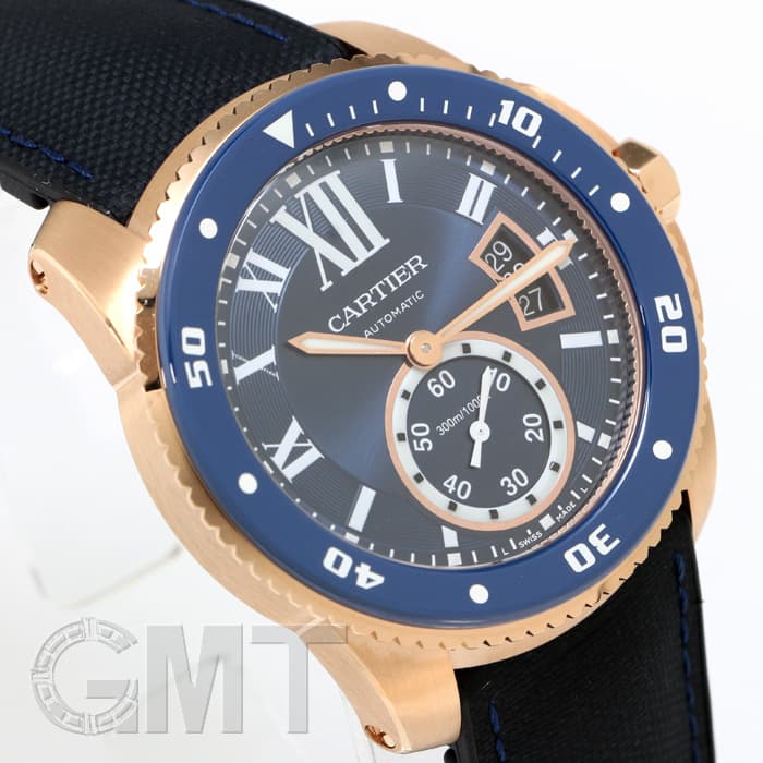 【楽天市場】カルティエ カリブル ドゥ カルティエ ダイバー ブルー PG ラバー WGCA0009 CARTIER新品メンズ腕時計 送料無料：GMT