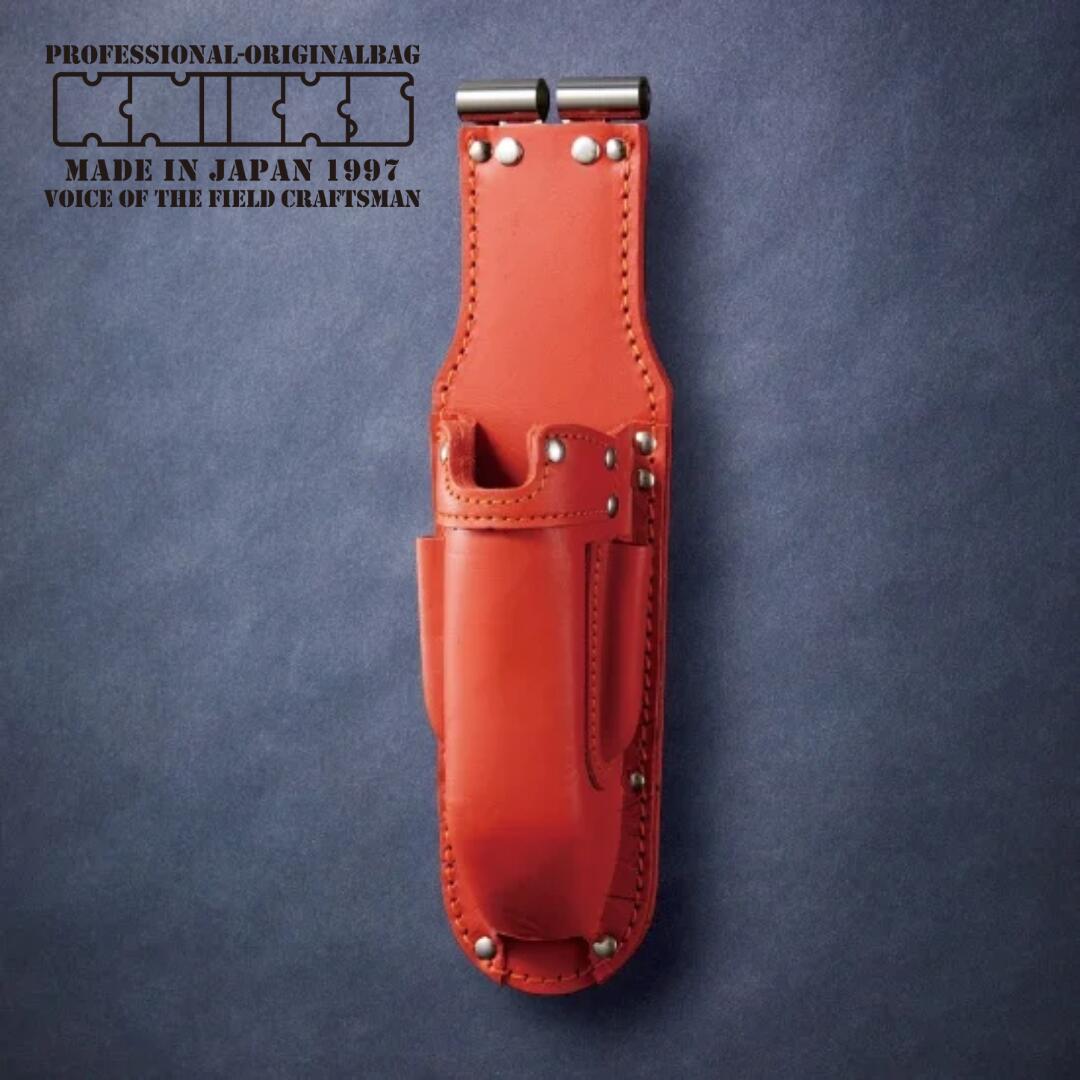 【楽天市場】ニックス 腰袋 チタン補強プレート入 折畳式 充電ドライバー ホルダー TITR-111JOCDX ヌメ革 赤 レッド 工具差し ...