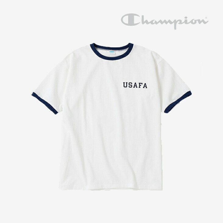 【楽天市場】・CHAMPION｜True To Archives Plebe SS Ringer T-Shirt USAFA/ チャンピオン ...