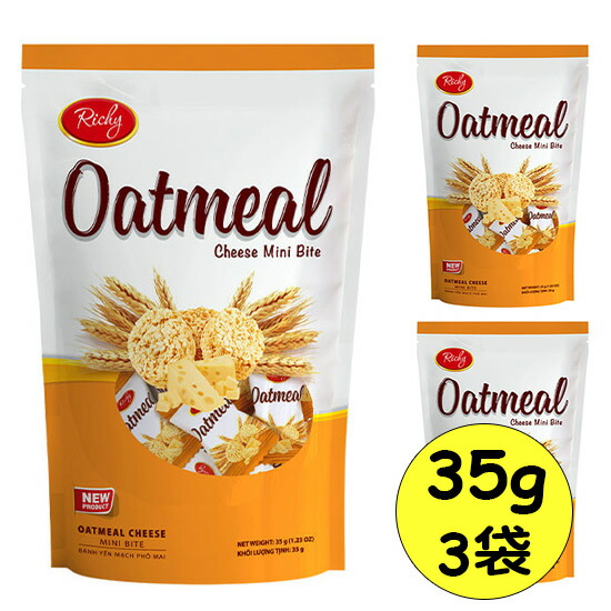 【楽天市場】リッチー オートミールミニバイト チーズ 35g 3袋セット RICKY：GoBuyKOREA