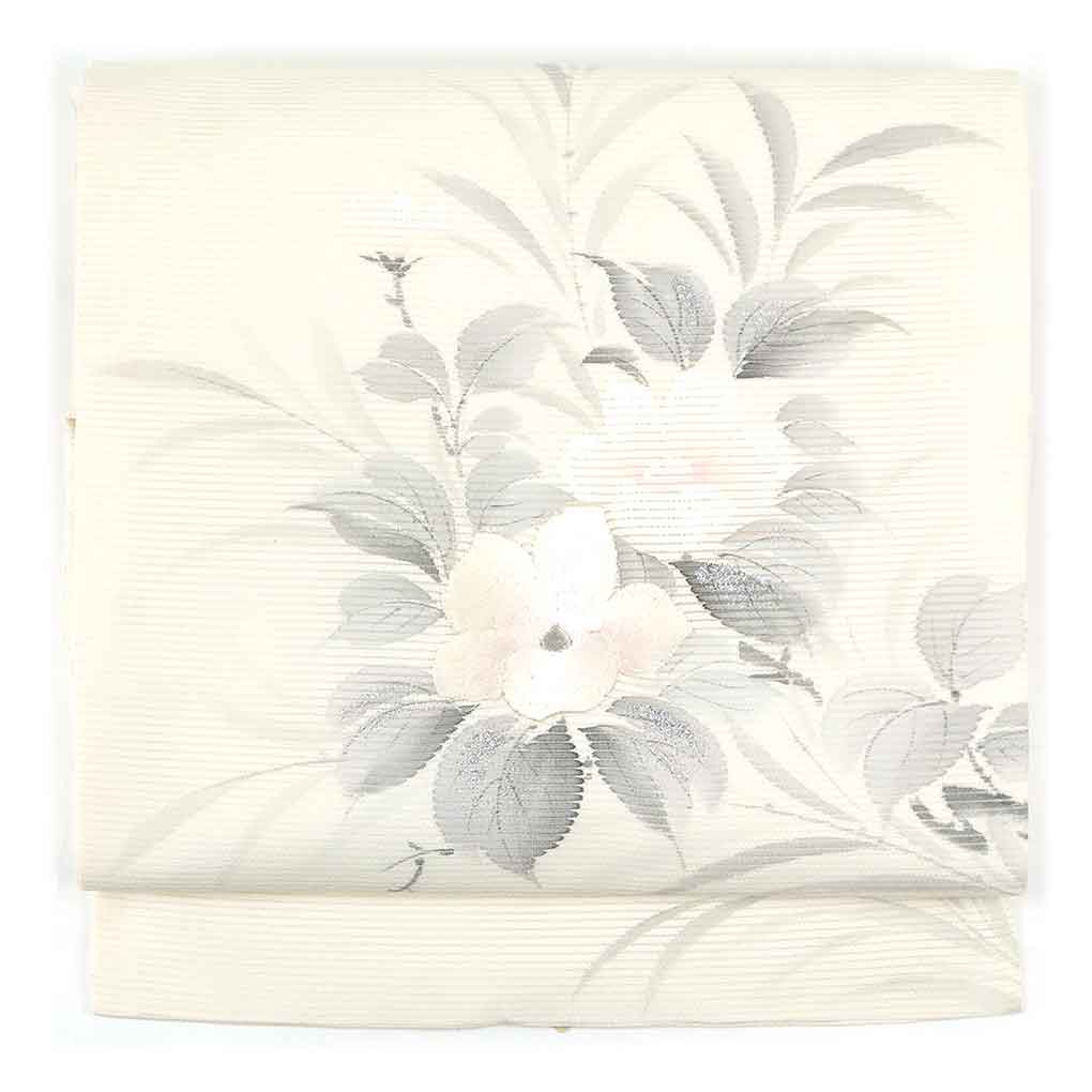 【楽天市場】【SS10％OFF】【中古】名古屋帯 リサイクル着物 幅30cm 長さ355cm レディース 花柄 夏用 正絹（シルク）白地 やや難 リメイク リユース：リサイクル着物 呉服のきくや