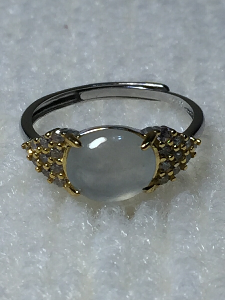 【楽天市場】指輪ホワイトミャンマー本翡翠石：チアキ商店