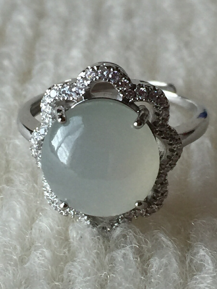 【楽天市場】指輪ホワイトミャンマー本翡翠石：チアキ商店