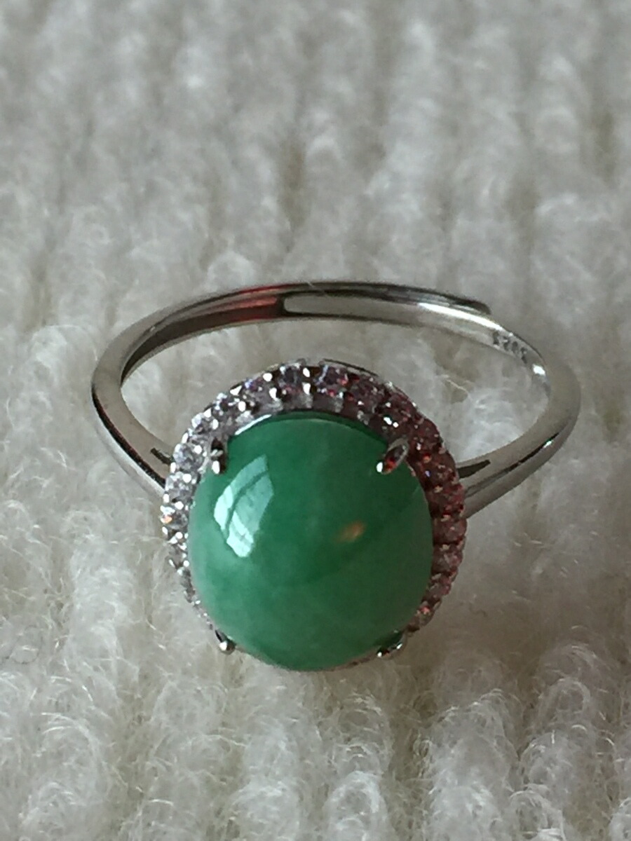 【楽天市場】指輪淡緑色ミャンマー本翡翠石：チアキ商店