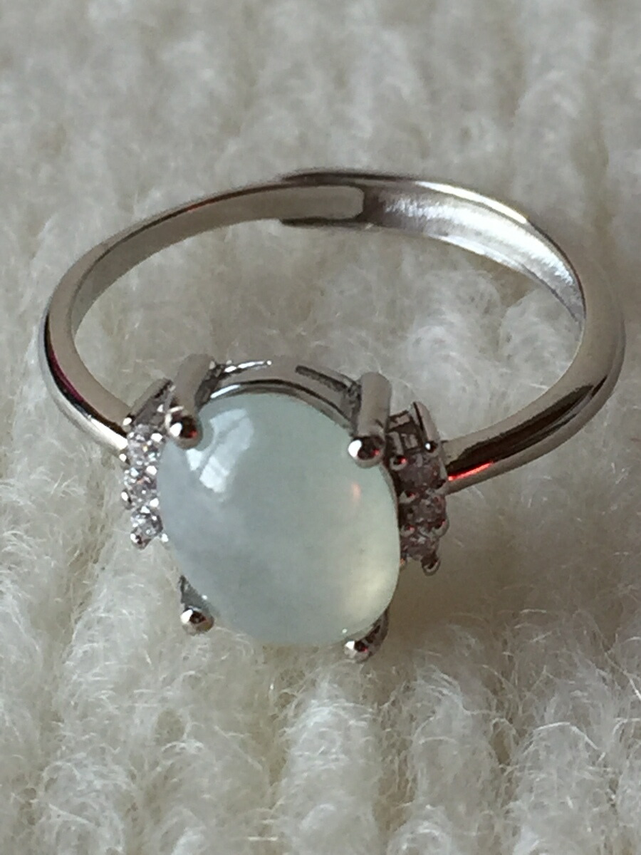 【楽天市場】指輪ホワイトミャンマー本翡翠石：チアキ商店