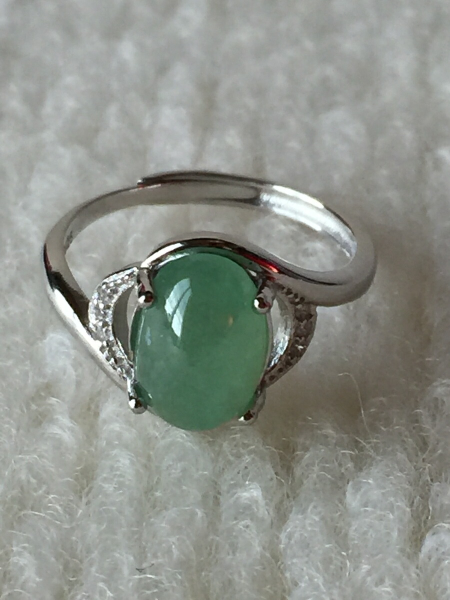 【楽天市場】指輪淡緑色ミャンマー本翡翠石：チアキ商店