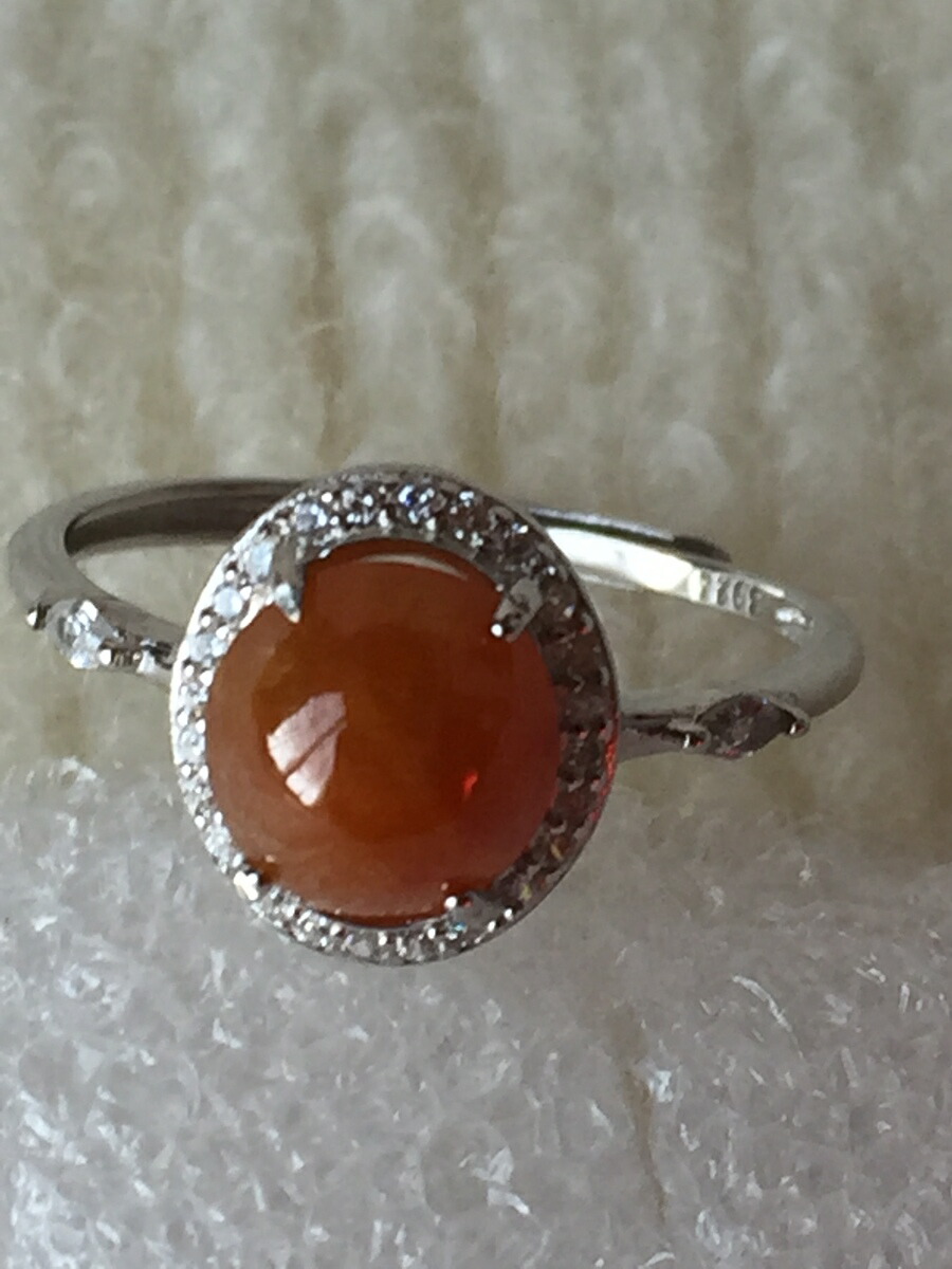 【楽天市場】指輪オレンジ翡翠：チアキ商店