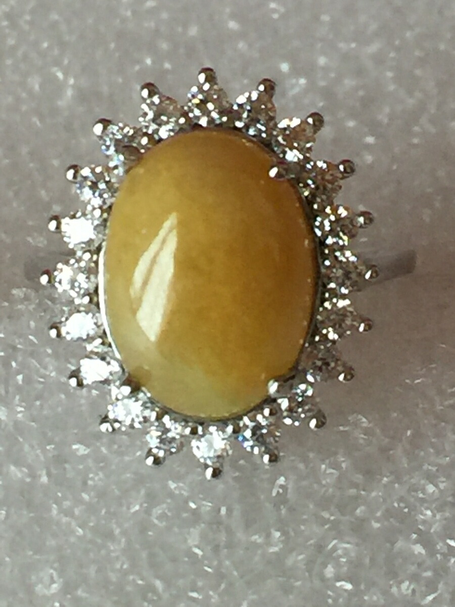 【楽天市場】指輪黄色翡翠石：チアキ商店