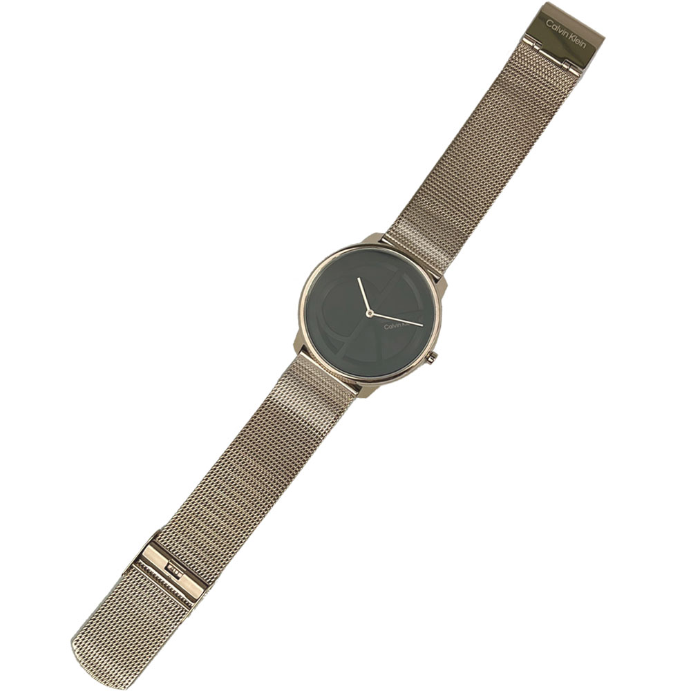 【楽天市場】カルバンクライン 腕時計 メンズ レディース CALVIN KLEIN ブラック文字盤 カーネーションゴールド メッシュベルト ...