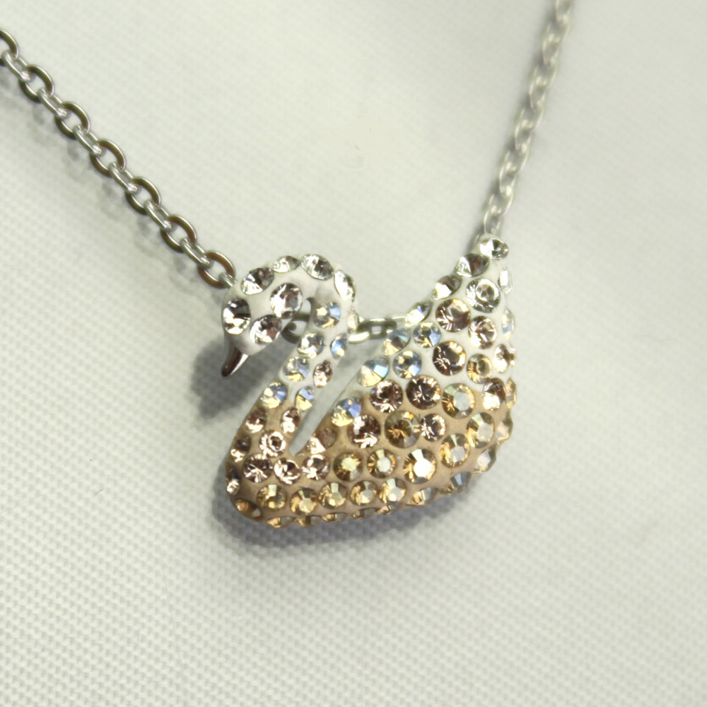 【楽天市場】スワロフスキー ネックレス ペンダント レディース アイコニックスワン シルバー/ゴールド/クリア SWAROVSKI ...