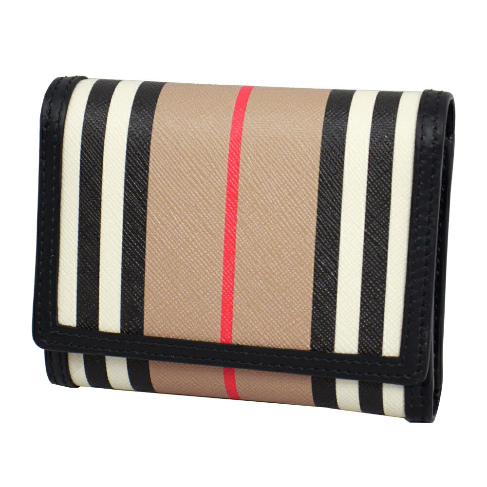 【楽天市場】バーバリー 財布 レディース BURBERRY 三つ折り財布 チェック PVC×レザー ベージュ×ブラック 80730821 ...