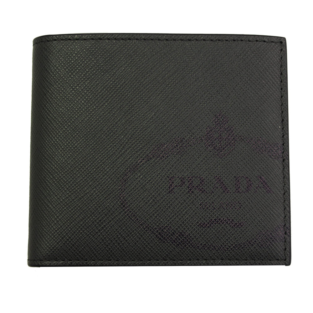【楽天市場】プラダ 財布 2MO513 PRADA 二つ折り札入れ メンズ レザー ロゴ ダークグレー/ネイビー 2MO513 2MB8 ...