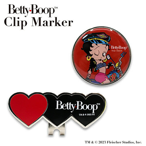 【楽天市場】Betty Boop ベティー ブープ クリップマーカー バイカーベティー レッド MK0389 送料無料 ボールマーカー ...