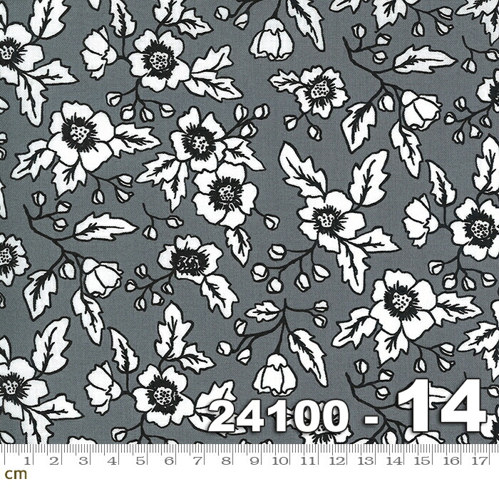 【楽天市場】【Moda モダ】Midnight Magic 2-24100-14(2E-04) 花柄 グレー系 ハロウィン シック コットン ...