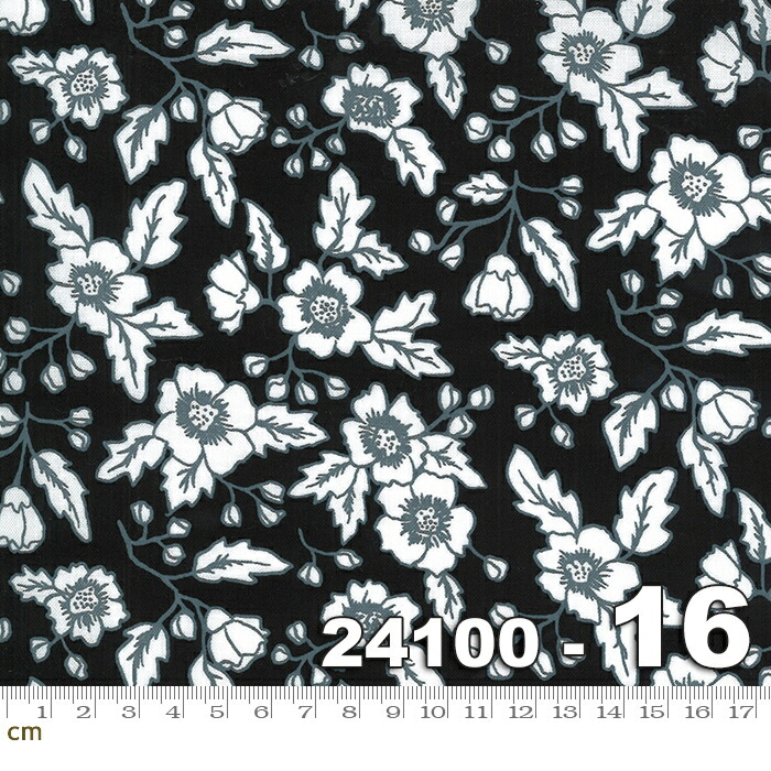 【楽天市場】【Moda モダ】Midnight Magic 2-24100-16(2E-04) 花柄 ブラック系 ハロウィン シック コットン ...