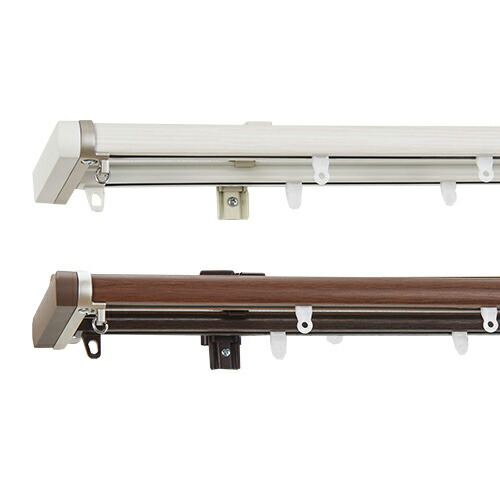 【楽天市場】カーテンレール ダブル TOSO 伸縮式 木目調 省エネ 静音ランナー採用 「リネアR」 2.0m 3.0m ホワイト ブラウン：オーダーカーテン aiika