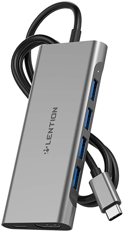 【楽天市場】LENTION 4ポートUSB Type-C ハブ CB-C35-1M 1メートル 6in1機能拡張 4K HDMI ...