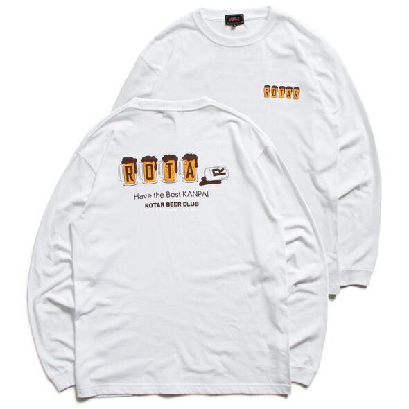 【楽天市場】(ローター) ROTAR Have the Best KANPAI LS Tee BEER カンパイ バックプリント ロンTee ...