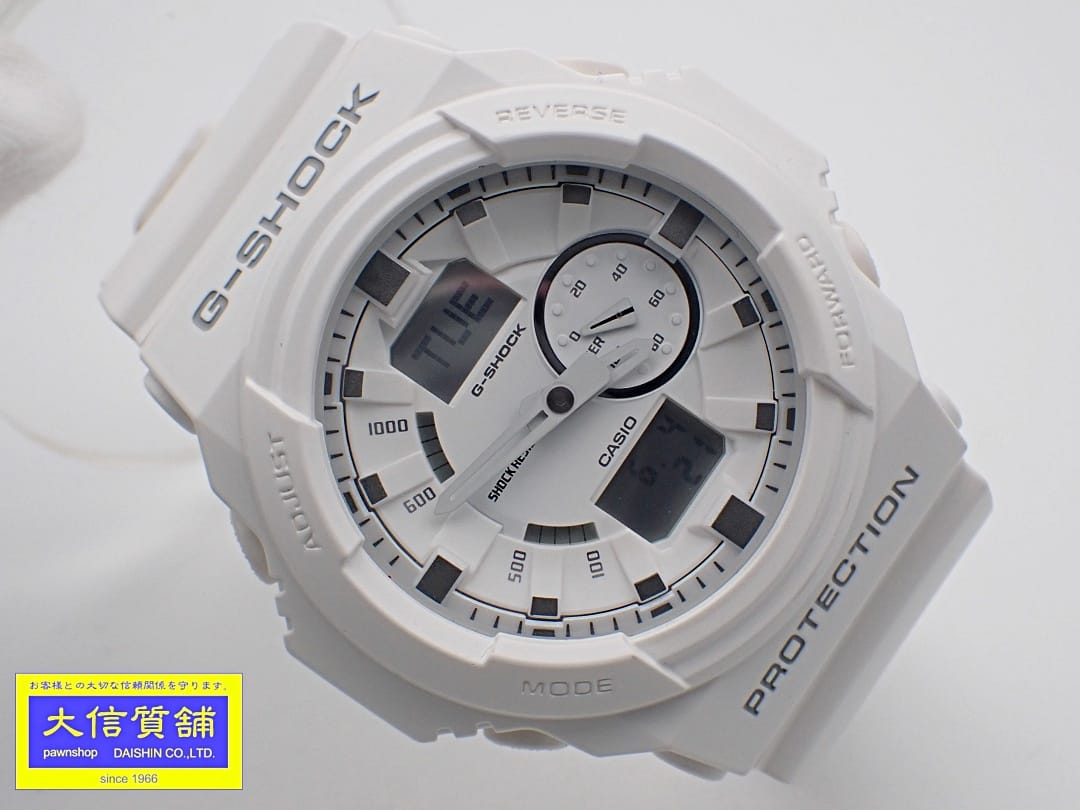 【楽天市場】CASIO G-SHOCK カシオ GA-150-7AJF アナデジ コンビネーションモデル ホワイト 中古A-【中古】【大信質舗 ...