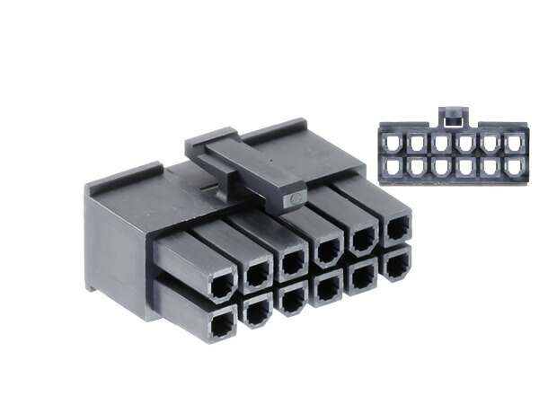 【楽天市場】Molex Mini-Fit Jrシリーズ 12極 [2列]メスコネクタ[黒色] /12P-MFJ-MLX-BK-F-tr ...