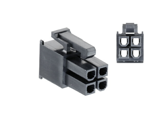 【楽天市場】4極非防水Fコネクタ [2列] Molex Mini-Fit Jrシリーズ [黒色]（ターミナル別売）：株式会社配線コム 楽天市場店